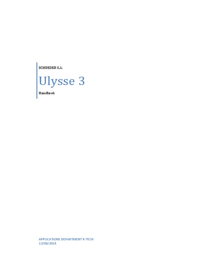Manual Ulysse 3 PDF | PDF