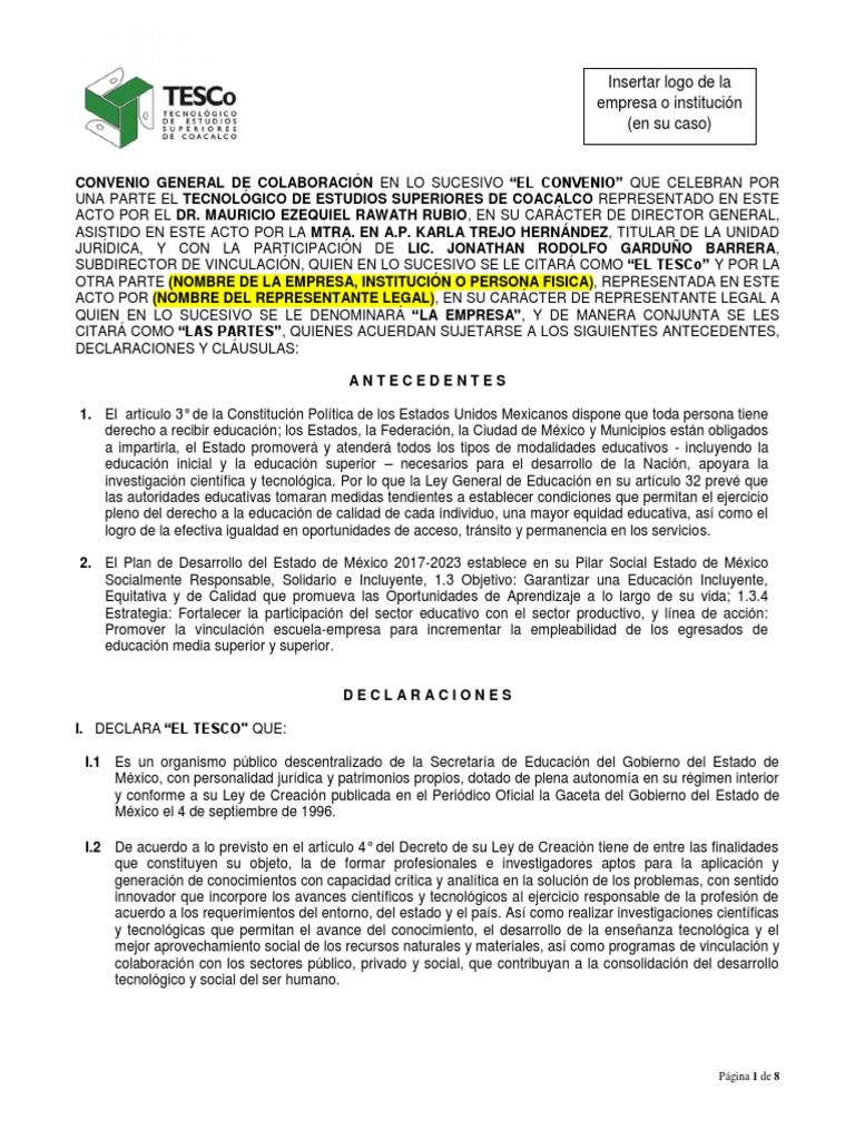 Machote - General | PDF