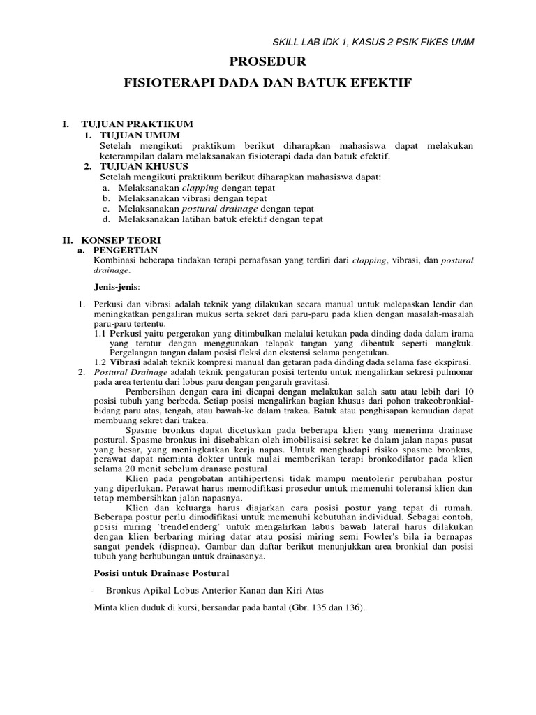 Fisioterapi Dada: Teknik dan Prosedur | PDF | Sains & Matematika