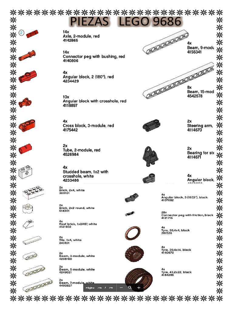 Listasnde Piezas Lego 9686 | PDF