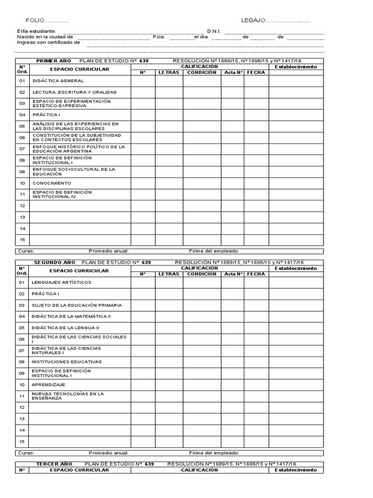 Libro Matriz Modelo Plan 639 | PDF