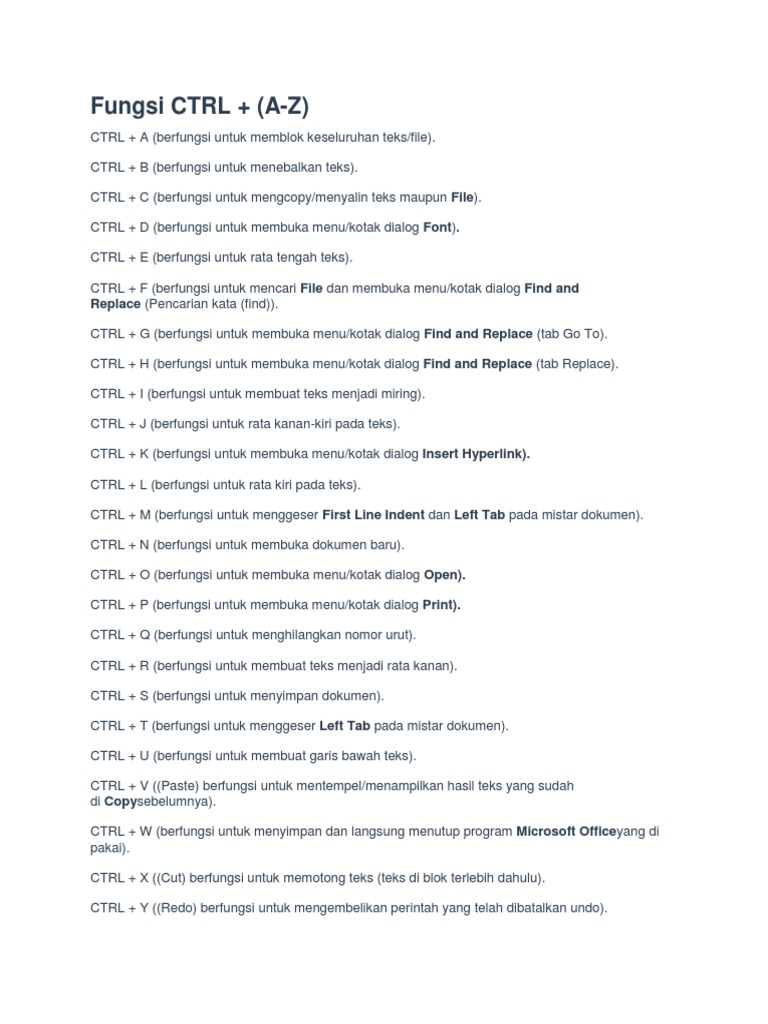 Fungsi CTRL | PDF