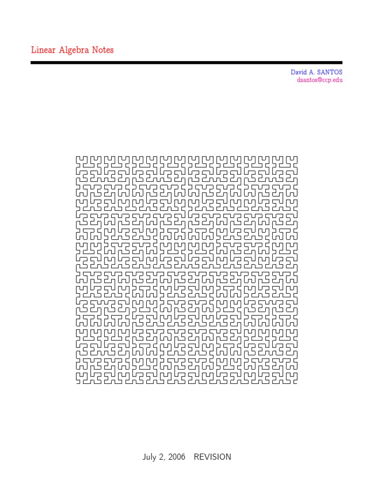 Comprehensive Linear Algebra Notes | PDF