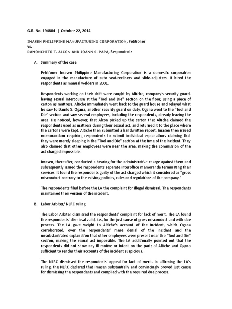 Imasen Vs Alcon - Case Digest | PDF