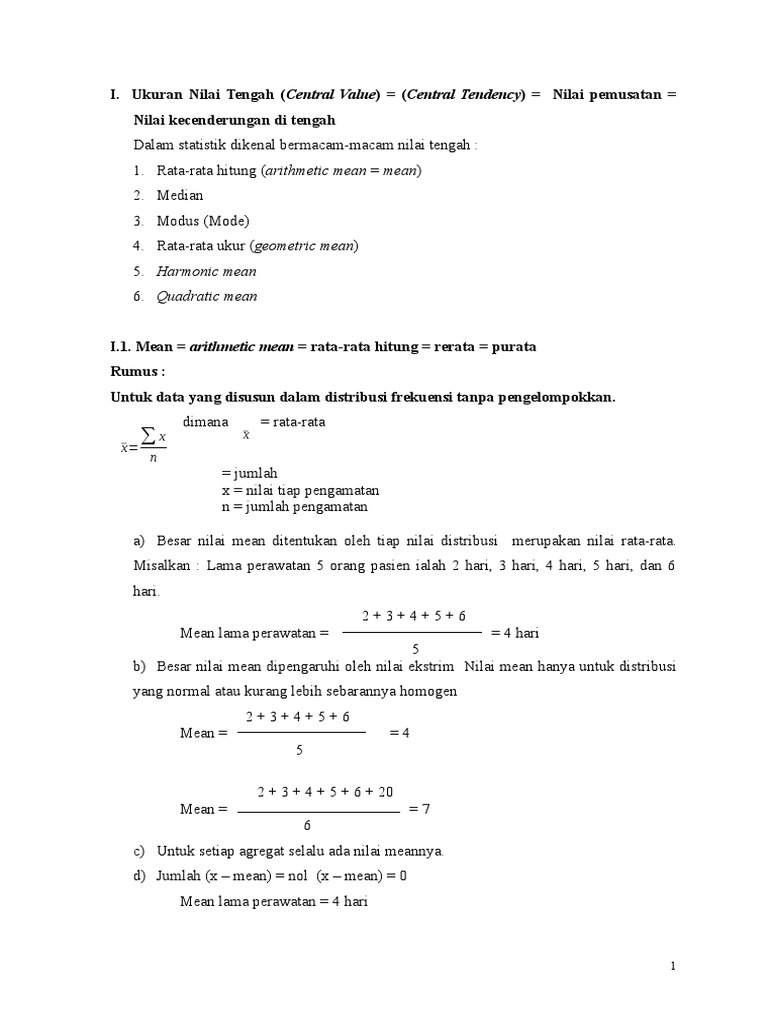 Simpulan Data Numerik | PDF