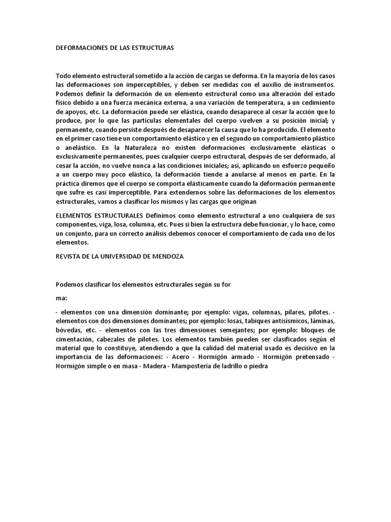 Tipos de Deformaciones Estructurales | PDF