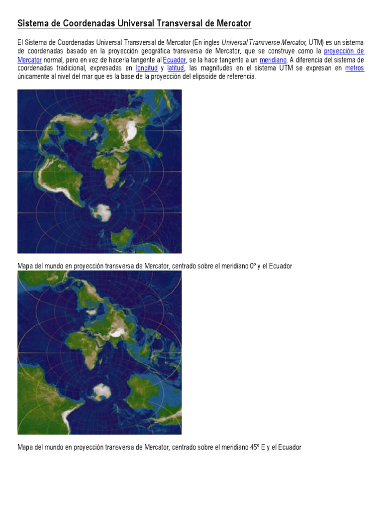 Coordenadas UTM | PDF
