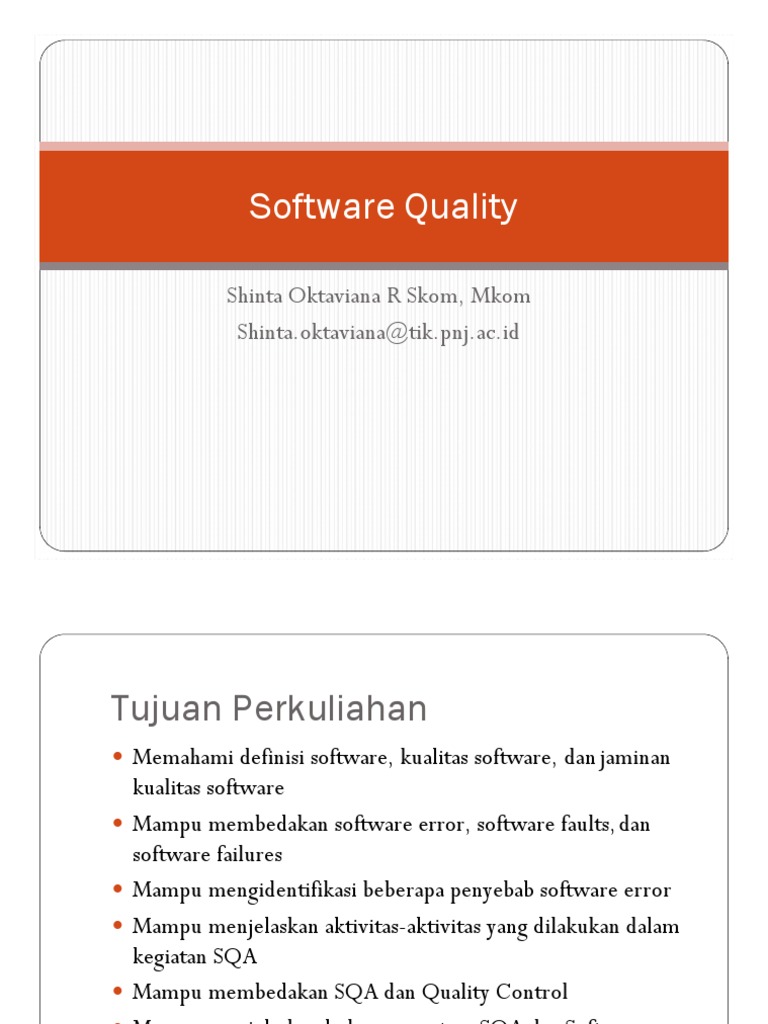 2 - Software Quality | PDF | Komputer