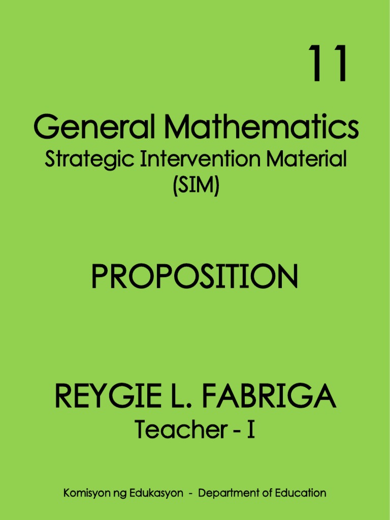 SIM - Gen. Math. 11 PDF | PDF