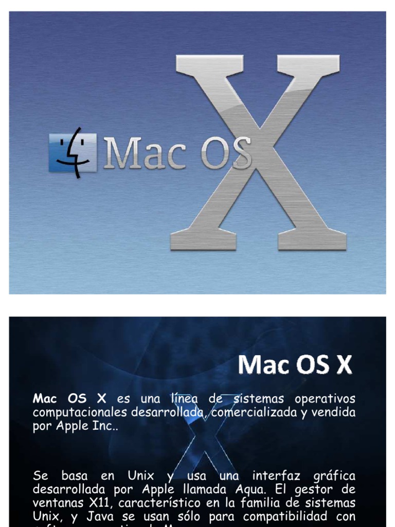 Mac Os X Presentacion | PDF | Mac OS | Arquitectura de Computadores