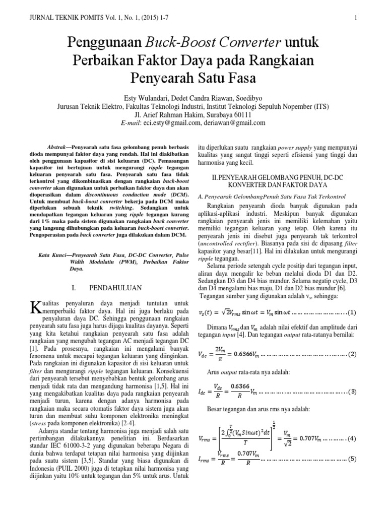 Perbaikan Faktor Daya dengan Buck-Boost | PDF | Sains & Matematika
