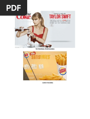 Card Stacking Propaganda Ads