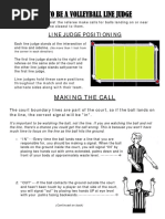 2019 20 Line Judge Signals | PDF | Volleyball | Hand