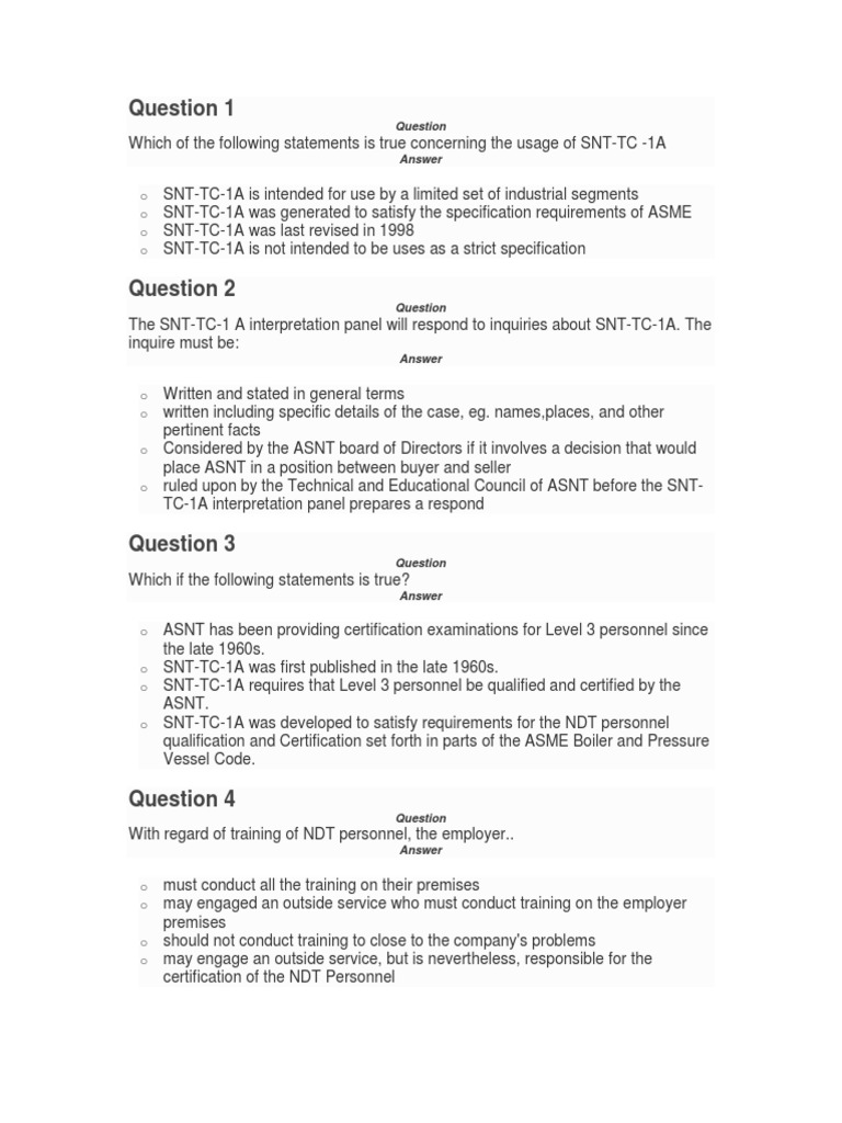 SNT-TC-1A Guidelines and Certification | PDF | Technology & Engineering