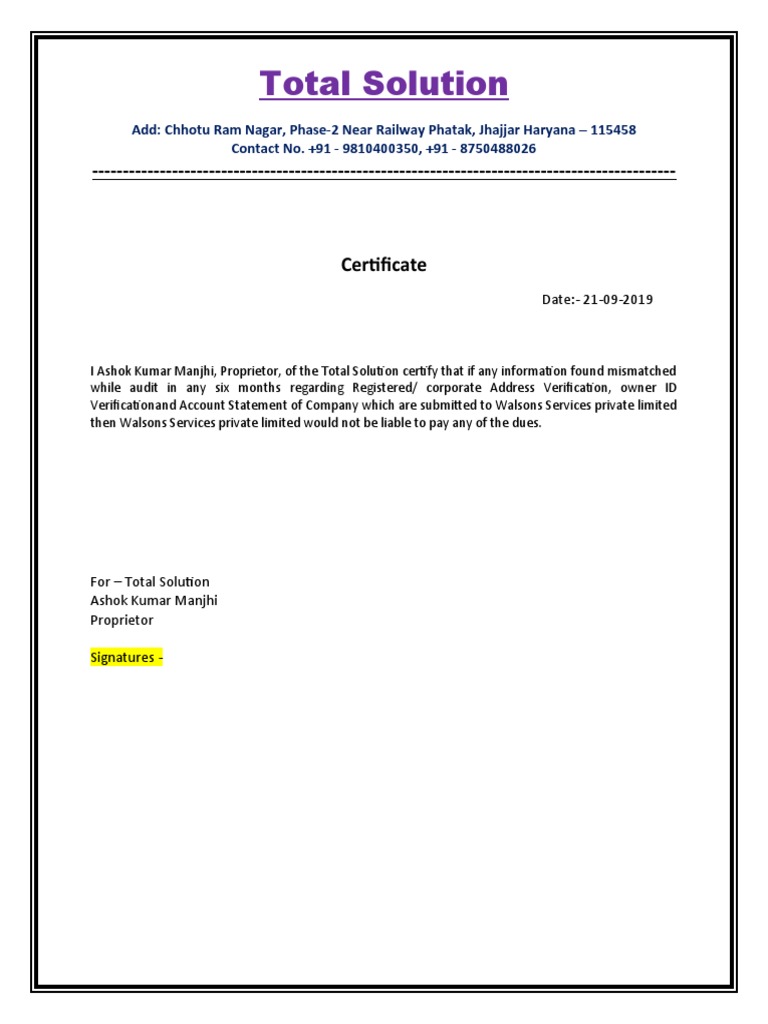 Total Solution Letter Head | PDF