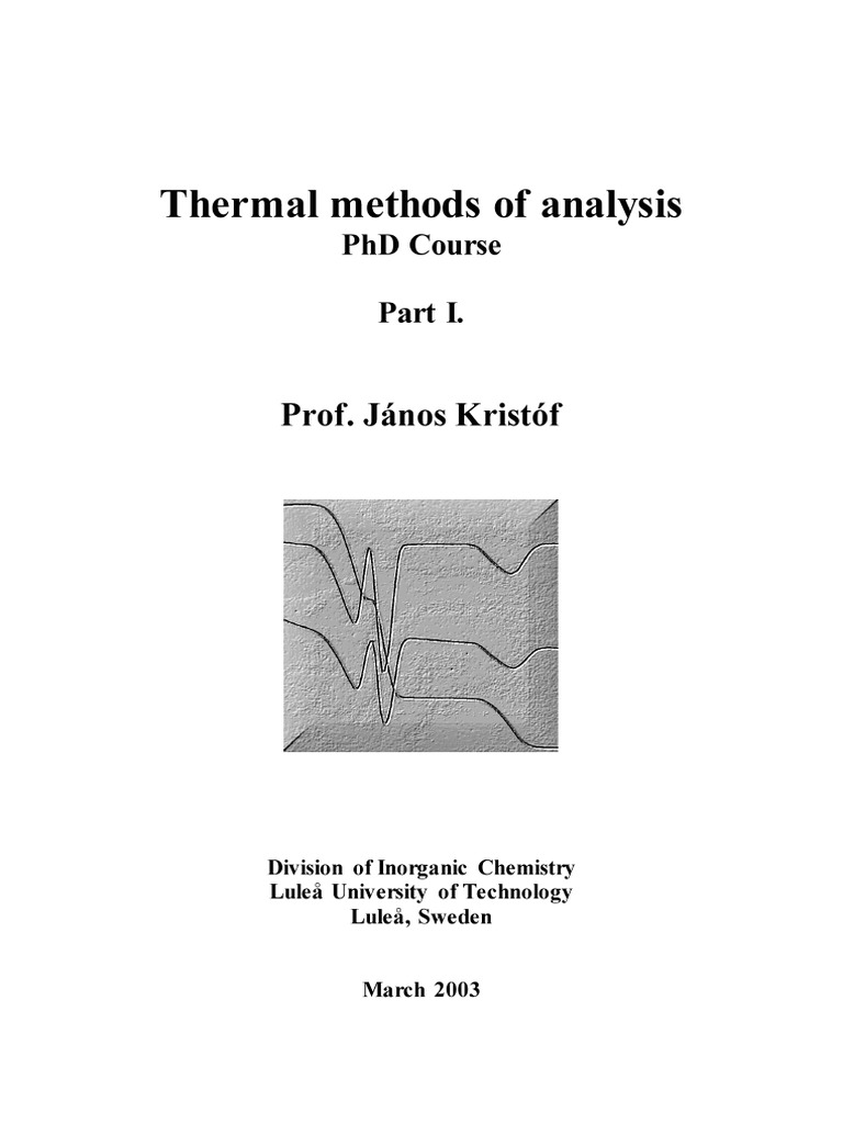Thermal Methods of Analysis | PDF