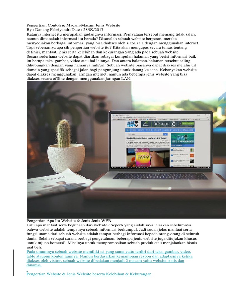 Contoh Jenis-Jenis Website Sederhana | PDF | Karier & Perkembangan ...