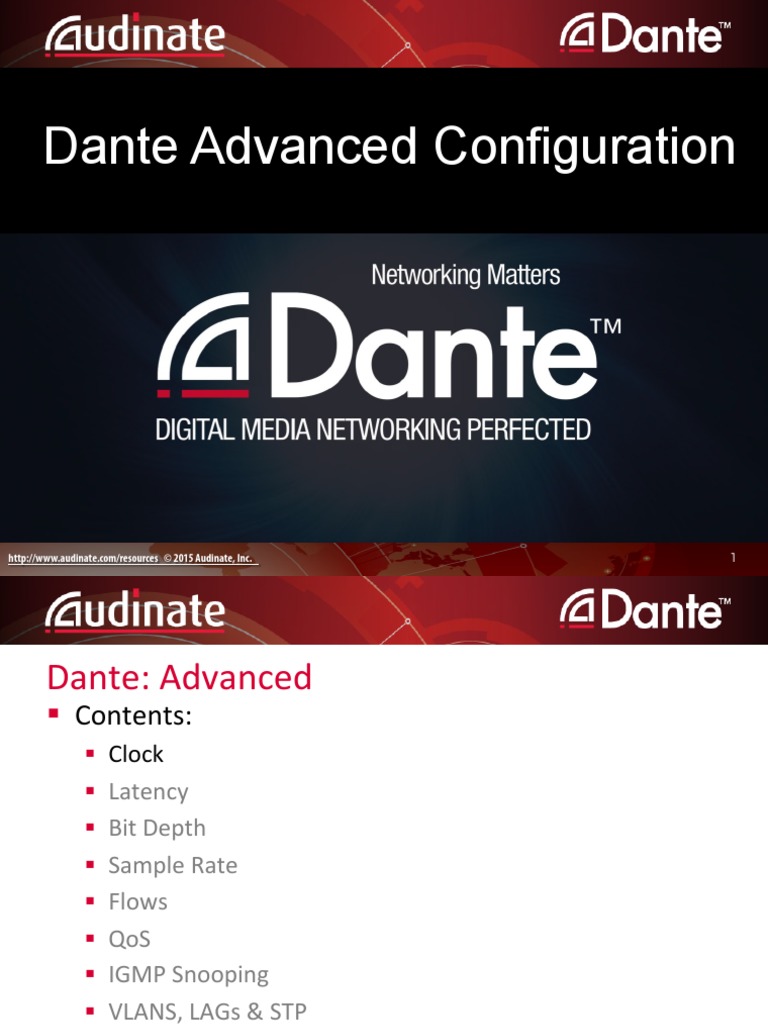 Advanced Dante Networking Avnw 2015 Audinate PDF | PDF