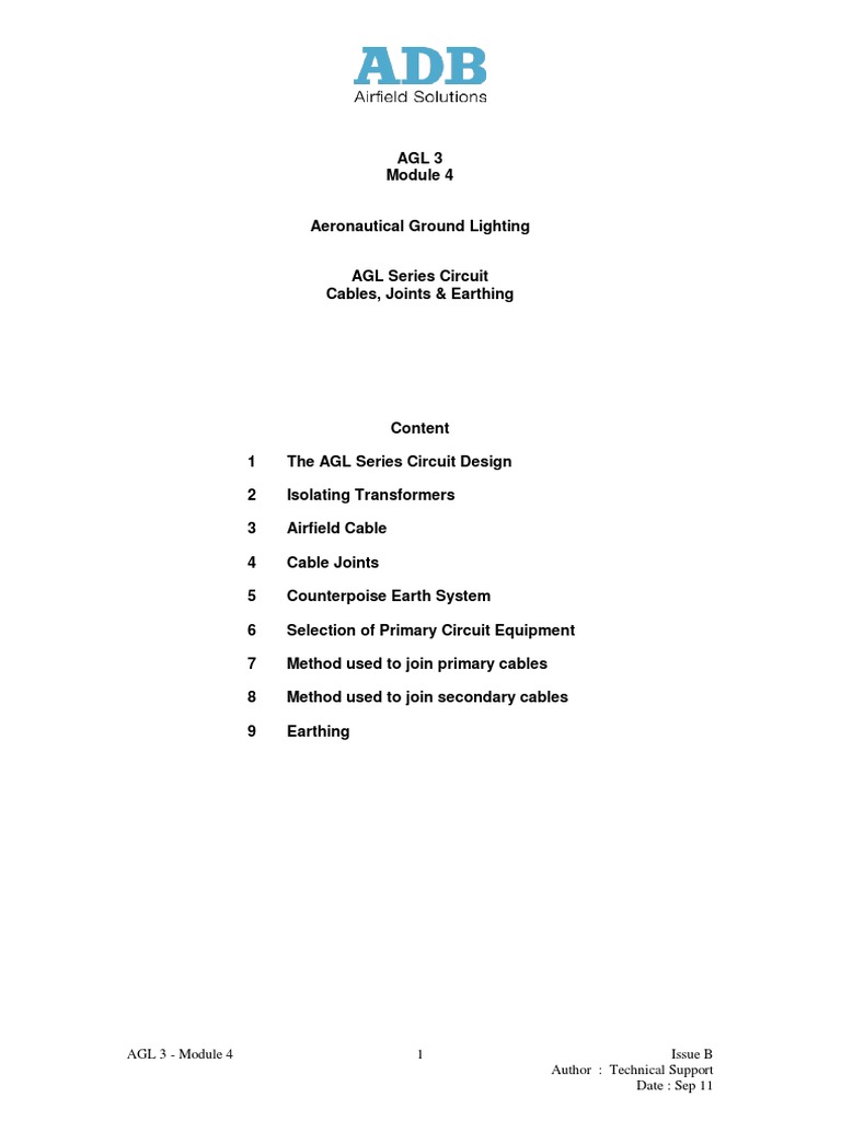 ADB AGL3 - Module 4 The AGL Series Circuit | PDF