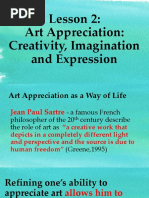 LESSON 2 Art Appreciation - Imagination, Creativity, Expression | PDF | Imagination ...