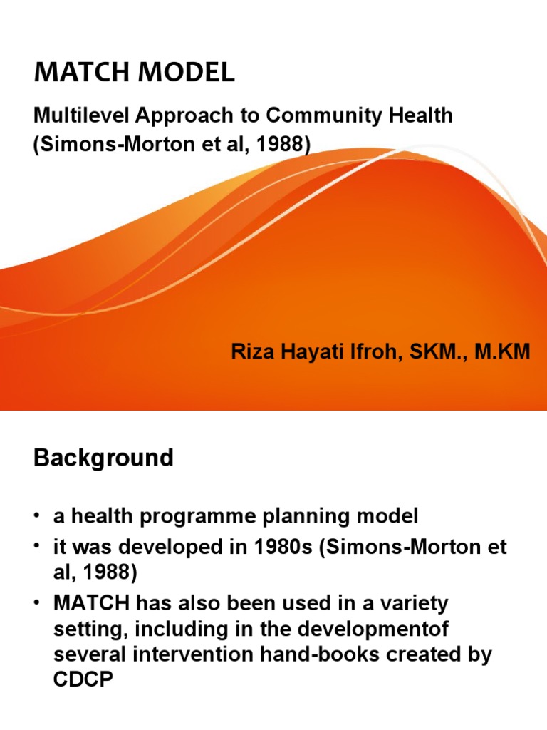 Match Model Health Promotion | PDF