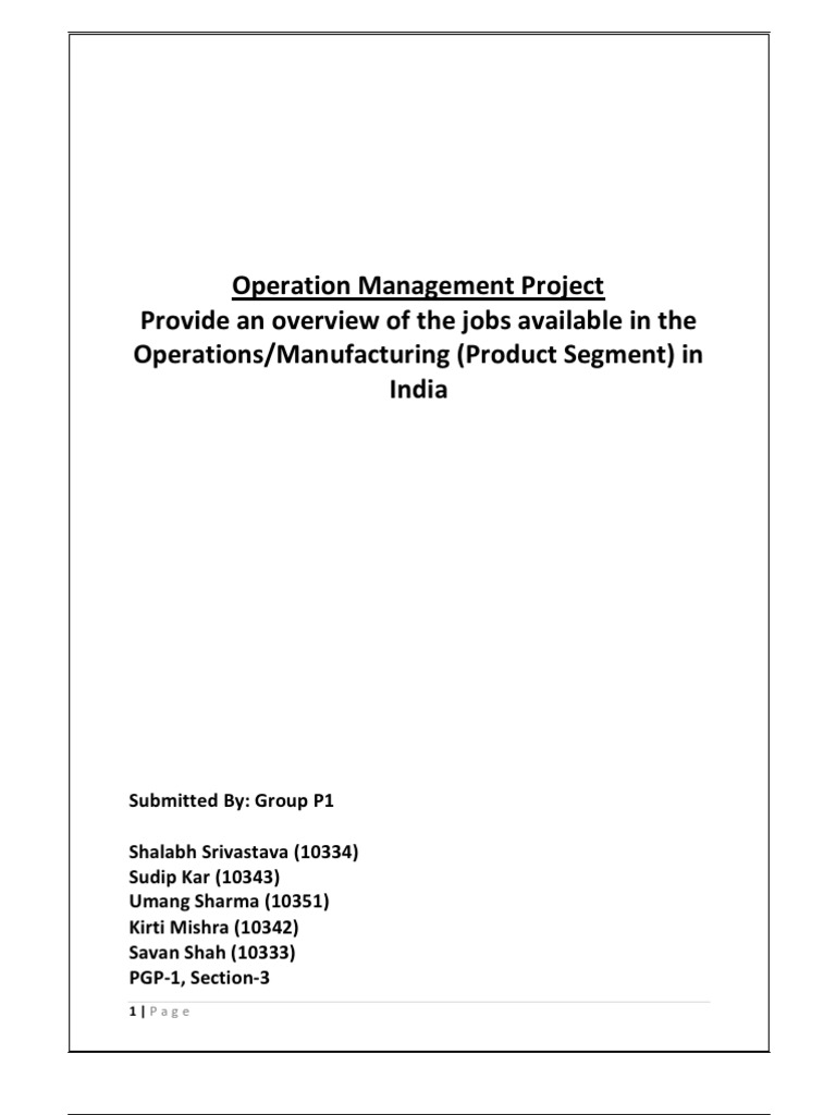 OPM Assignment Group P1 | PDF | Warehouse | Operations Management