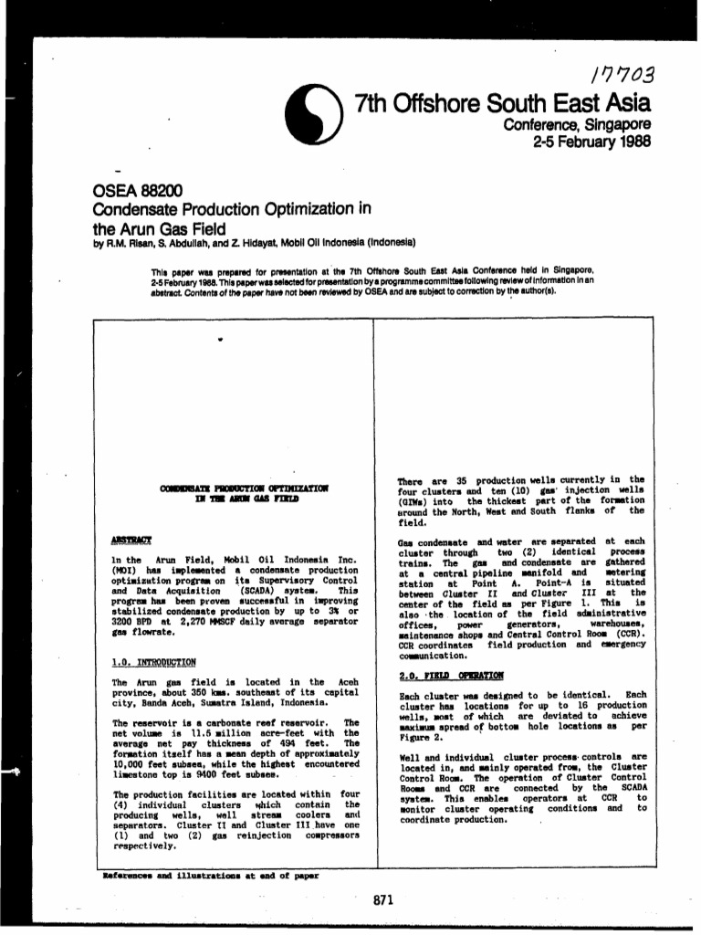 Condensate Production Optimization in The Arun GAs Field | PDF