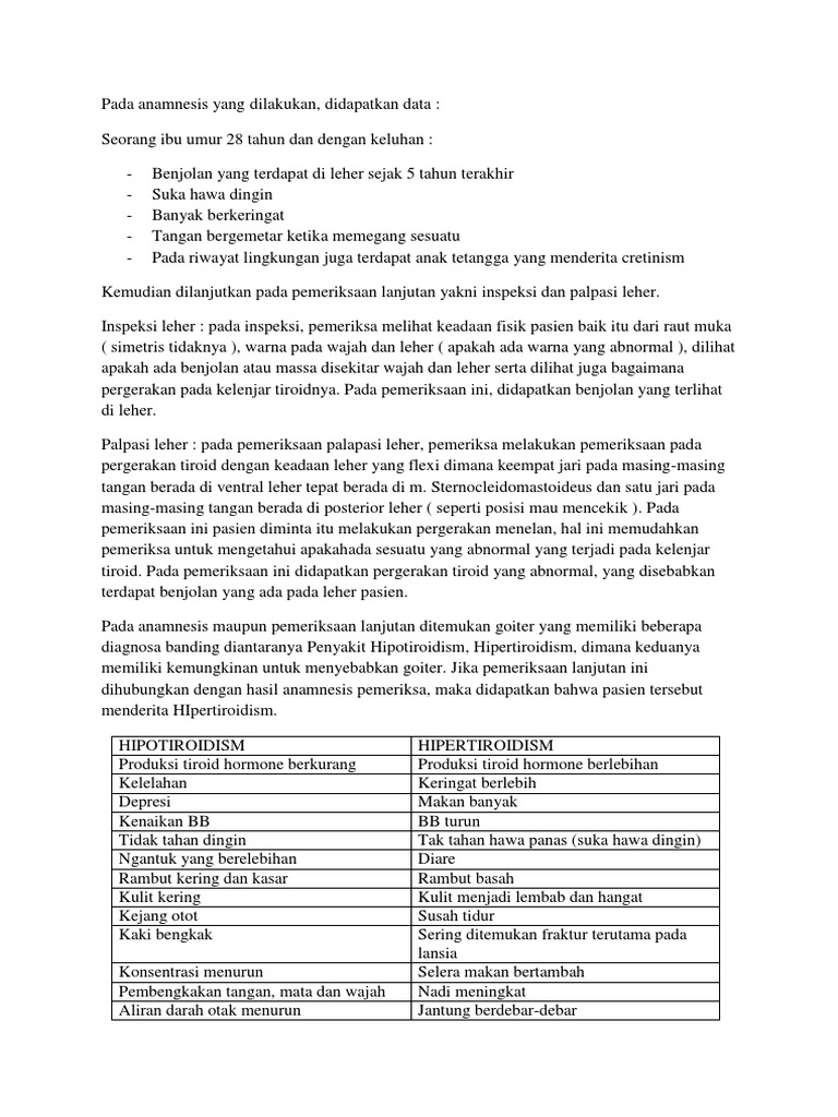 Anamnesis Diagnosis | PDF