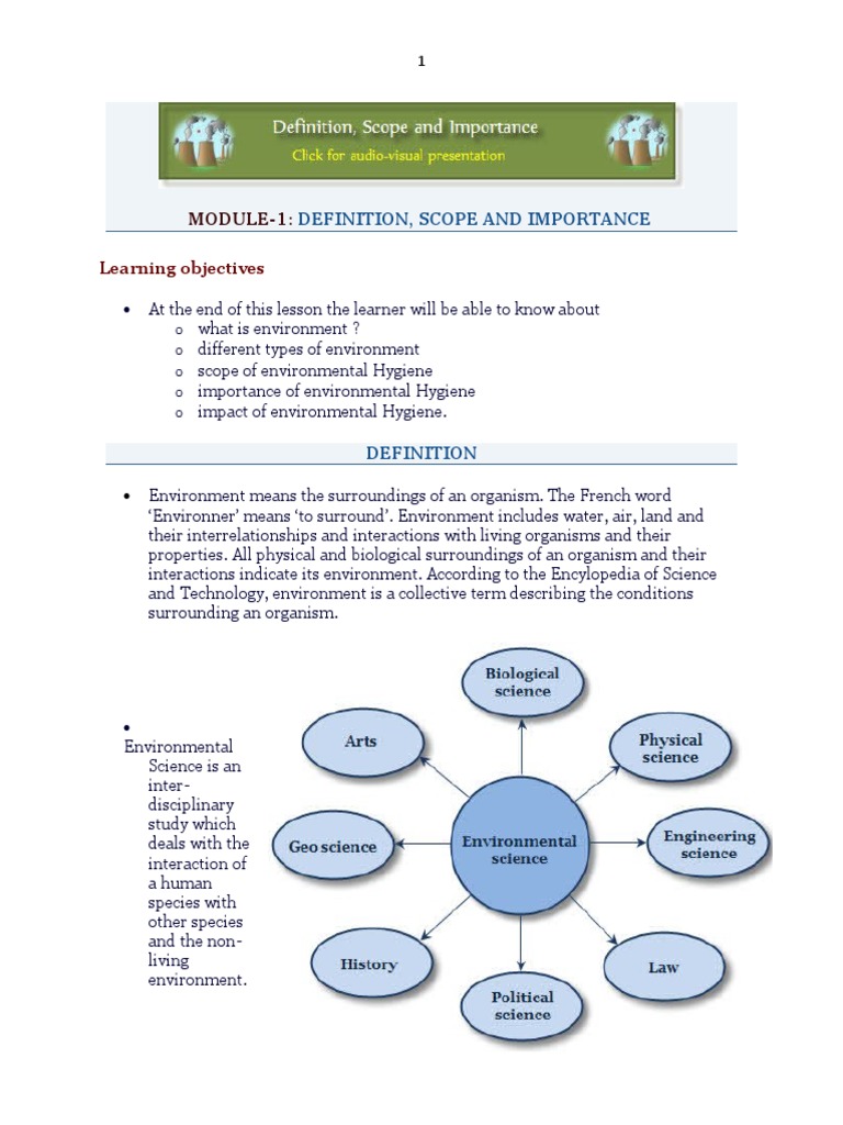 Understanding Environmental Hygiene | PDF