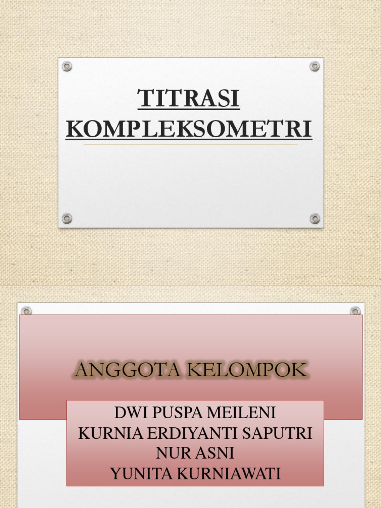 Kompleksometri | PDF | Memasak, Makanan, & Anggur | Sains & Matematika