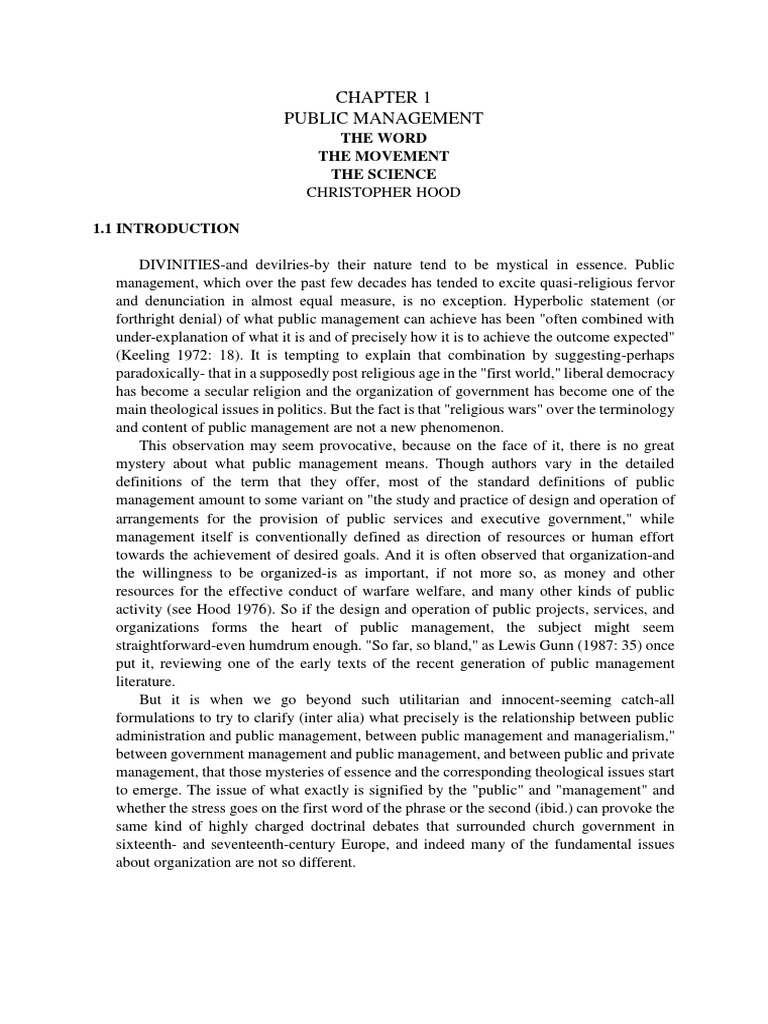 The Oxford Handbook of Public Management | PDF