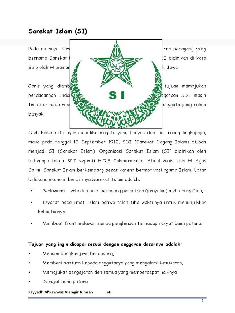 Sarekat Islam | PDF