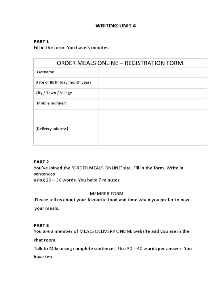 Writing Unit 4 | PDF