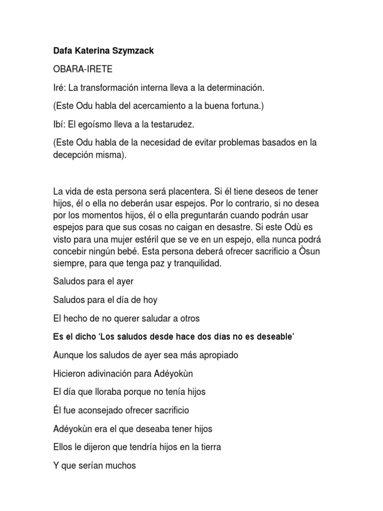 Obara Irete | PDF
