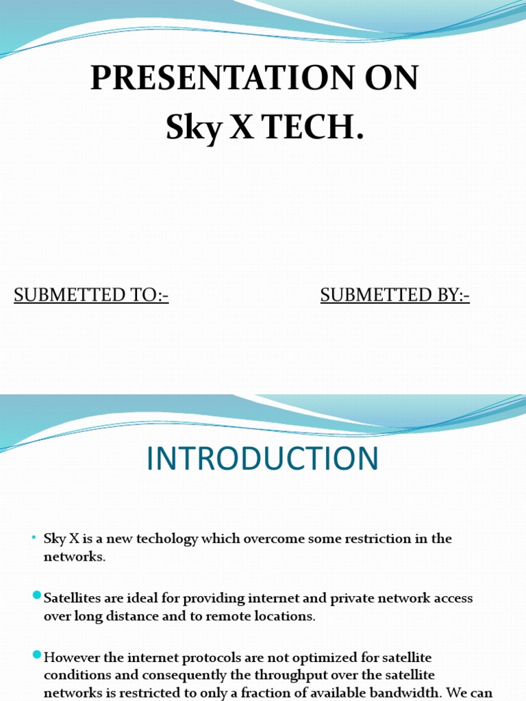 Sky X: Enhancing Satellite Network Performance | PDF | Computer Network ...