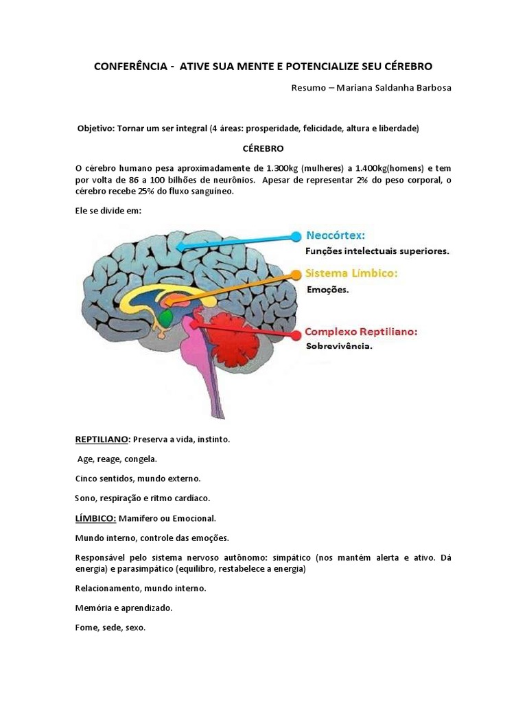 Ative seu cérebro e potencialize seu potencial | PDF Ative seu cérebro e potencialize seu potencial | PDF