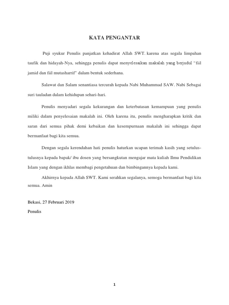 Fi'il Jamid dan Mutasharrif dalam Bahasa Arab | PDF | Agama & Spiritualitas