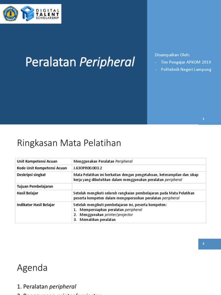 1-Peralatan Peripheral | PDF