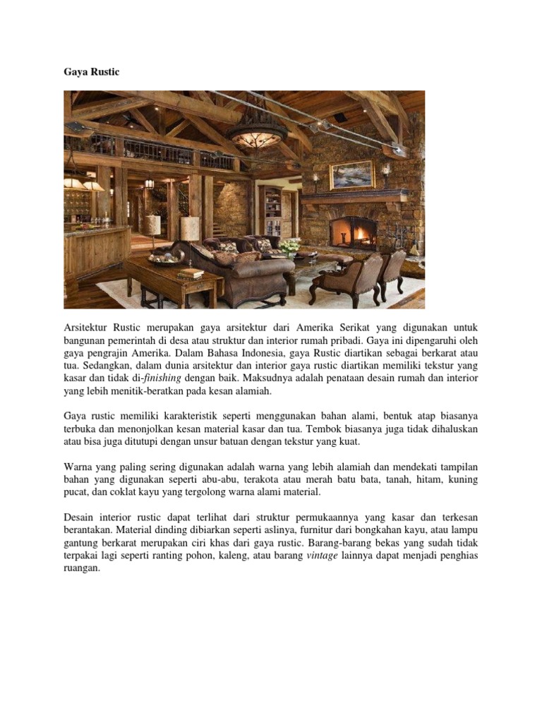 Konsep Arsitektur Rustic Daniel | PDF