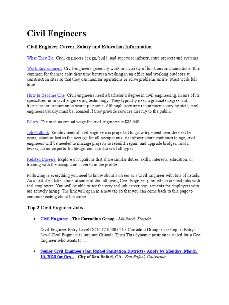 Civil Engineers | PDF