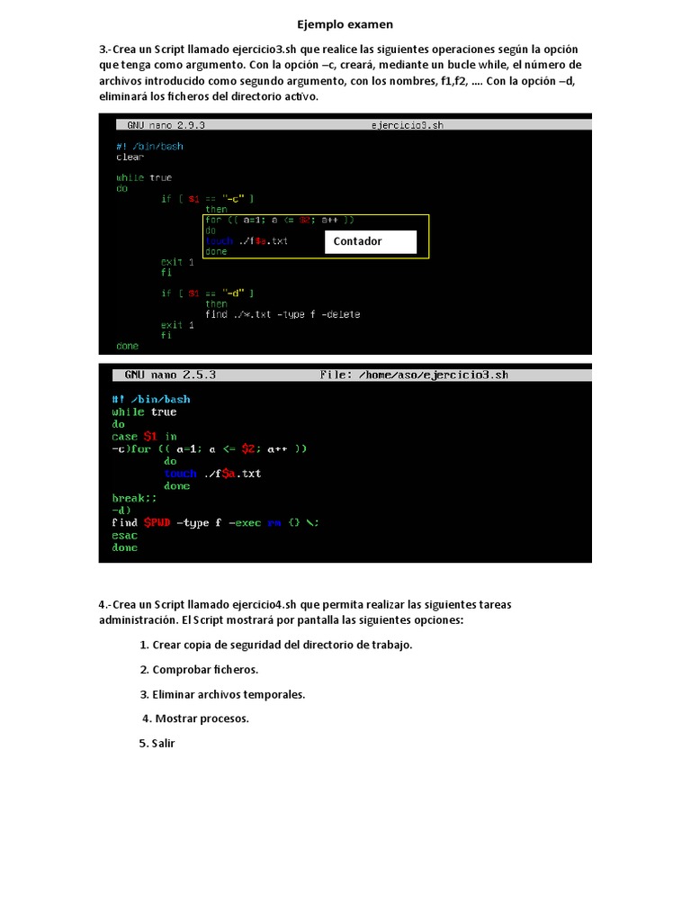 Ejemplos Scripts | PDF