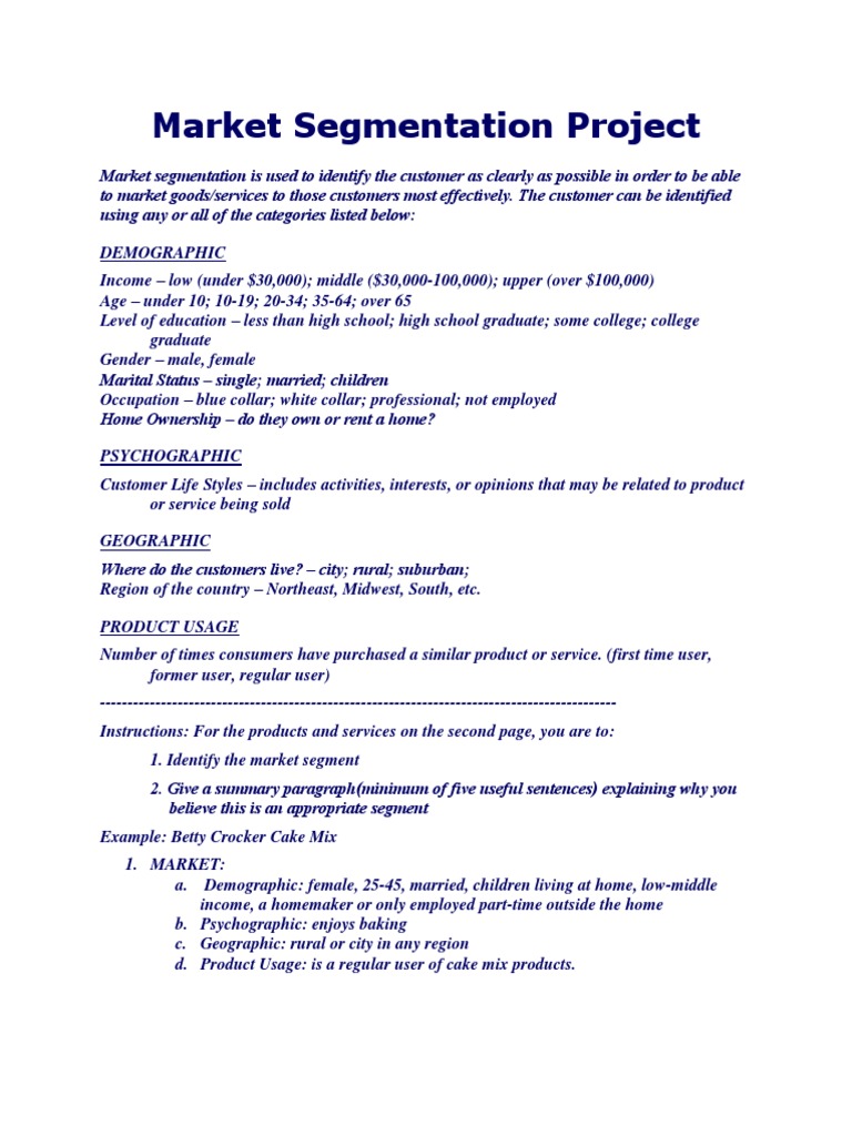 Market Segmentation Project PDF | PDF