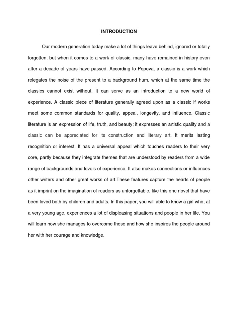 Matilda Summary and Analysis | PDF