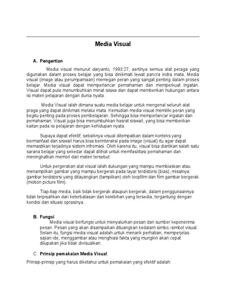 Tugas Makalah Media Visual | PDF
