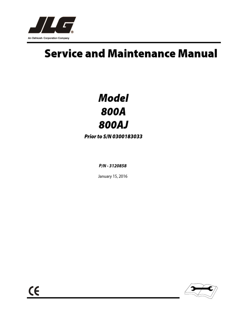 JLG 800AJ Service and Maintenance Manual | PDF | Home & Garden | Computers