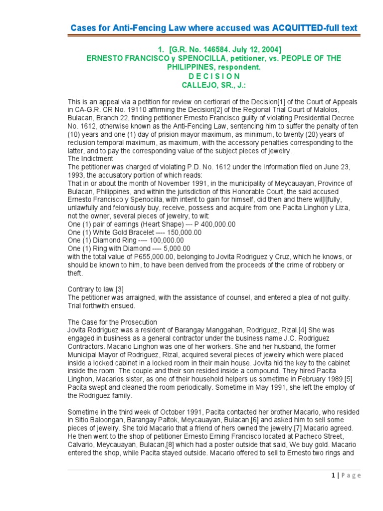 Anti-Fencing Case | PDF | Social Science