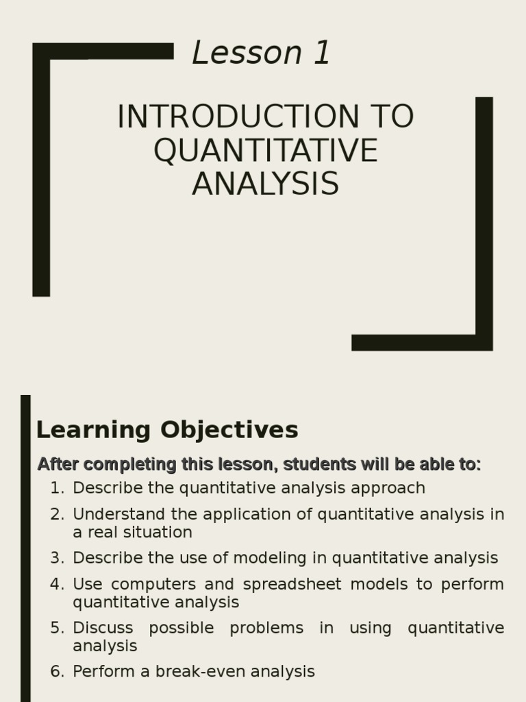 Quantech Lesson-1 | PDF