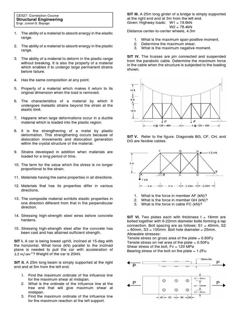 CE527 Correlation Course Structural Engi PDF | PDF | Science & Mathematics | Technology ...