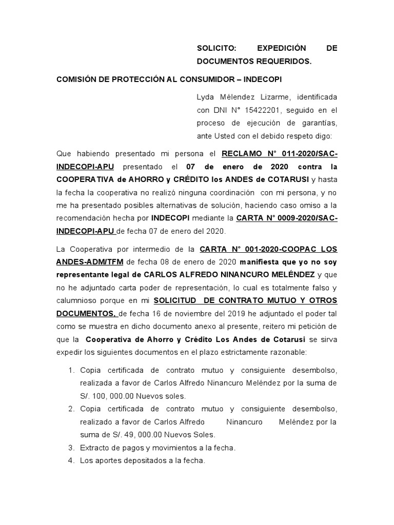 Solicitud Lyda | PDF