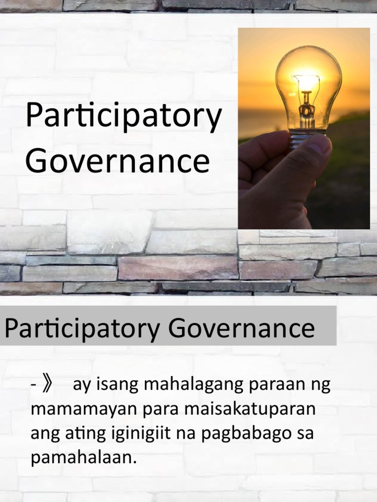 Participatory Governance | PDF